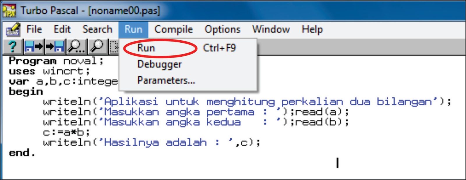 MARTINUS HASIHOLAN N PUNYA BLOG: Membuat Program Sederhana dengan Turbo ...