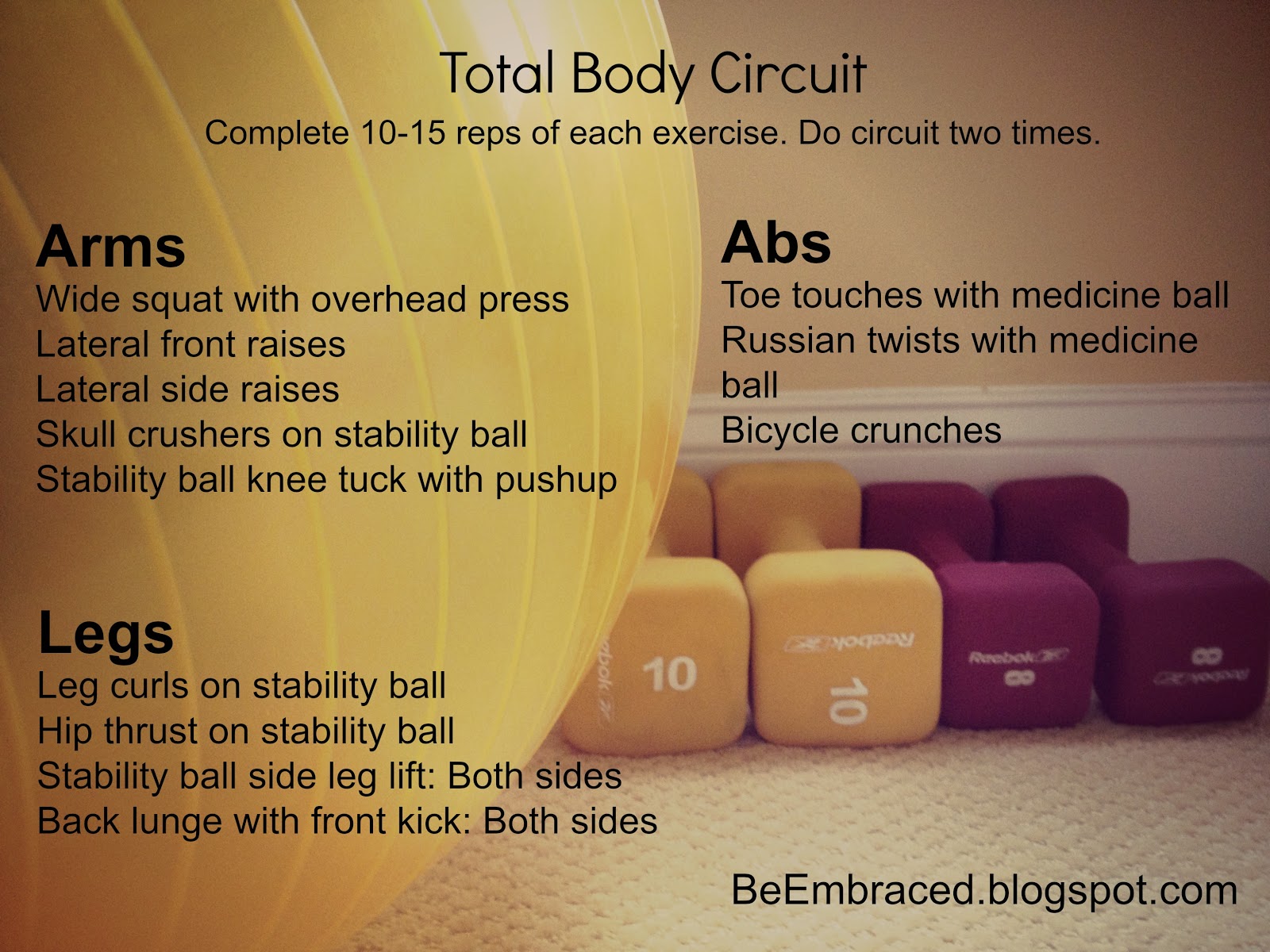 BeEmbraced: Fit Friday: Total body at home circuit