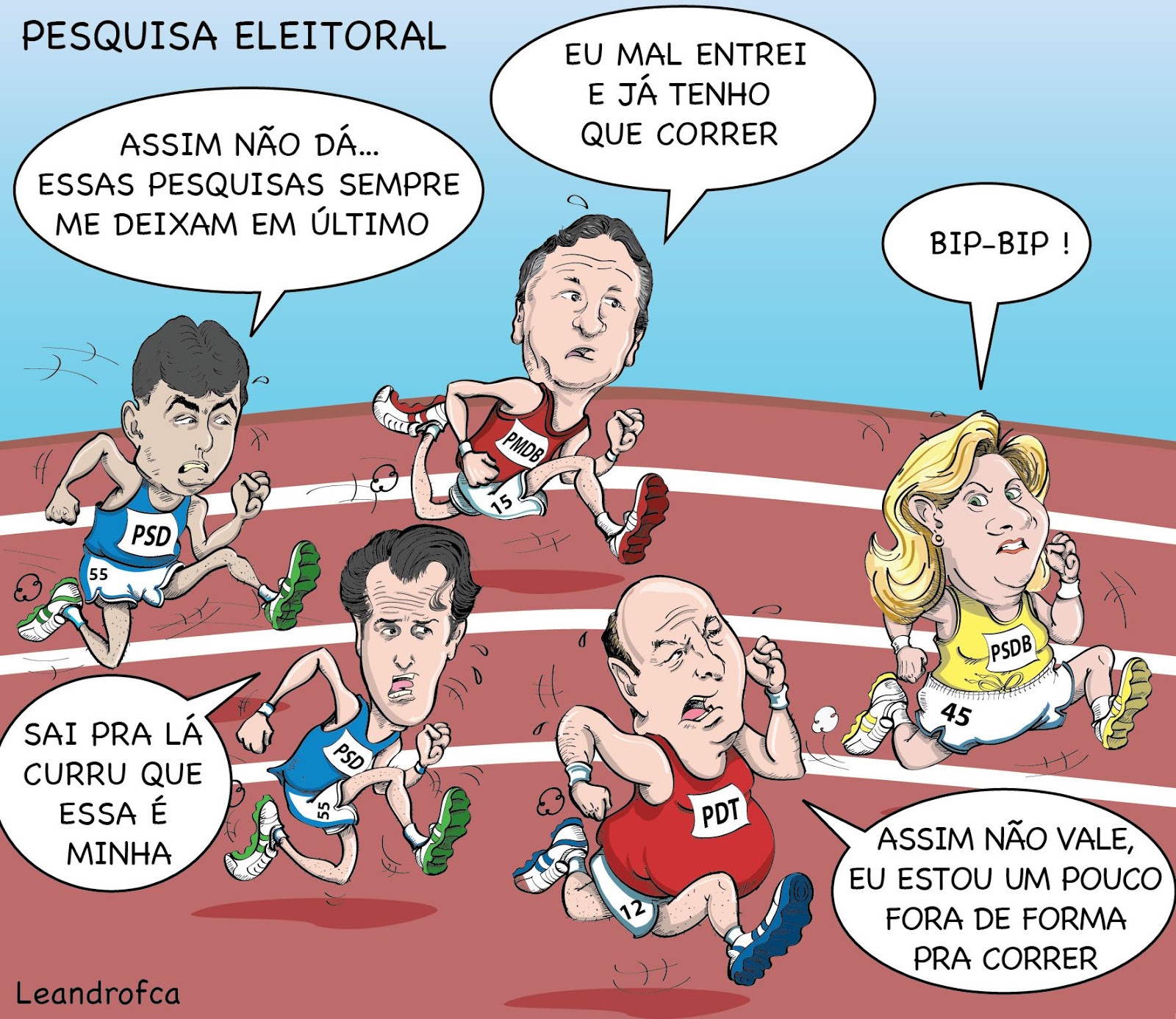 LEANDROFCA: CHARGE - CORRIDA ELEITORAL