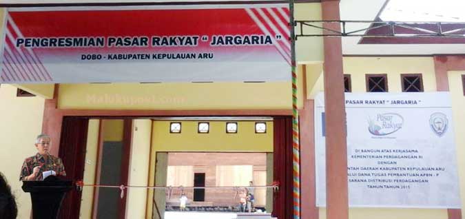 Bupati Gonga Resmikan Pasar Rakyat “Jargaria” Dobo - Maluku Post
