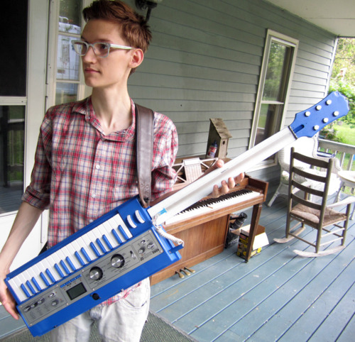 MATRIXSYNTH: Neil's Custom Blue MicroKORG XL Keytar