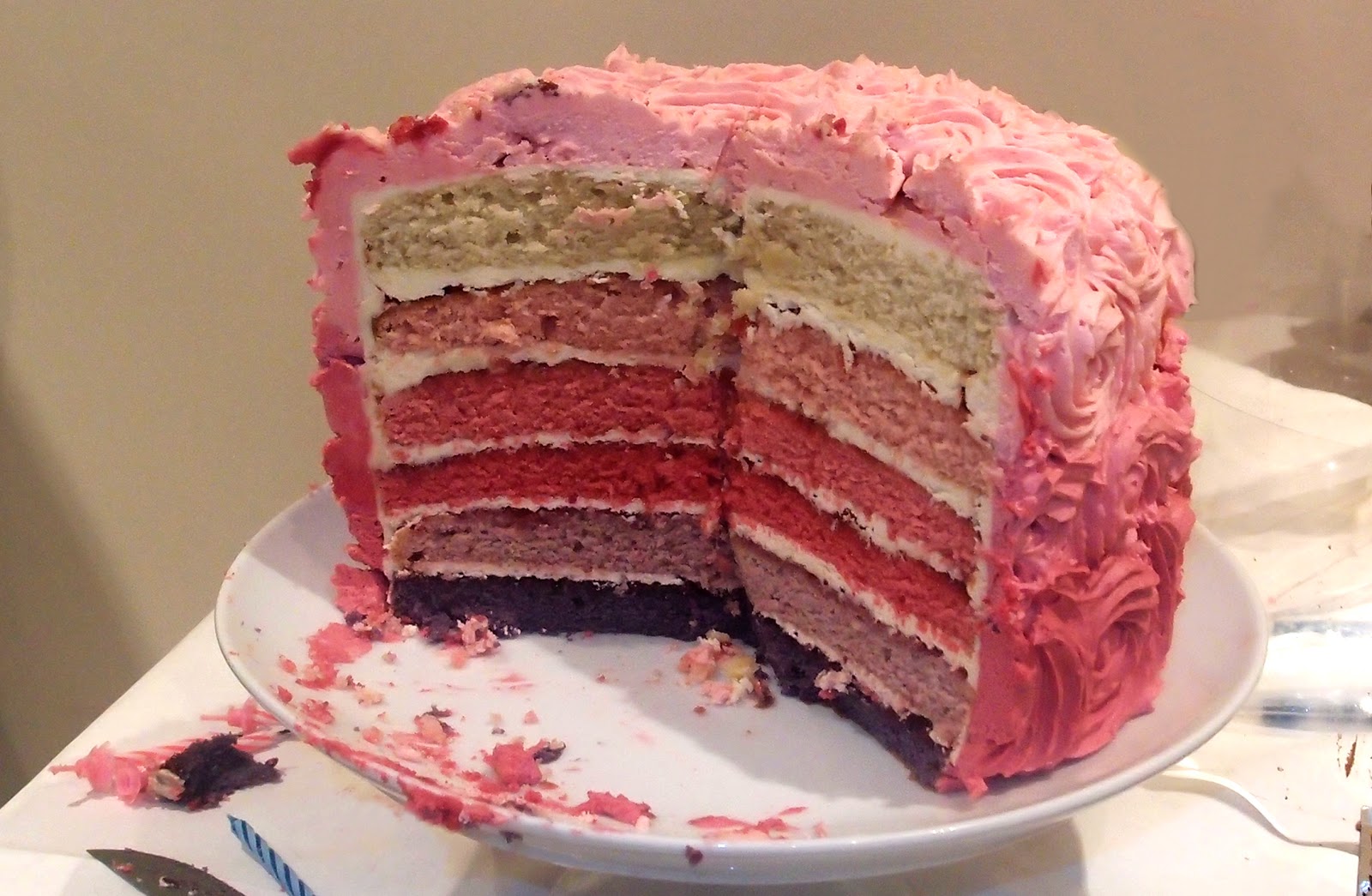 Hello Carla: Magical pink ombre layer cake