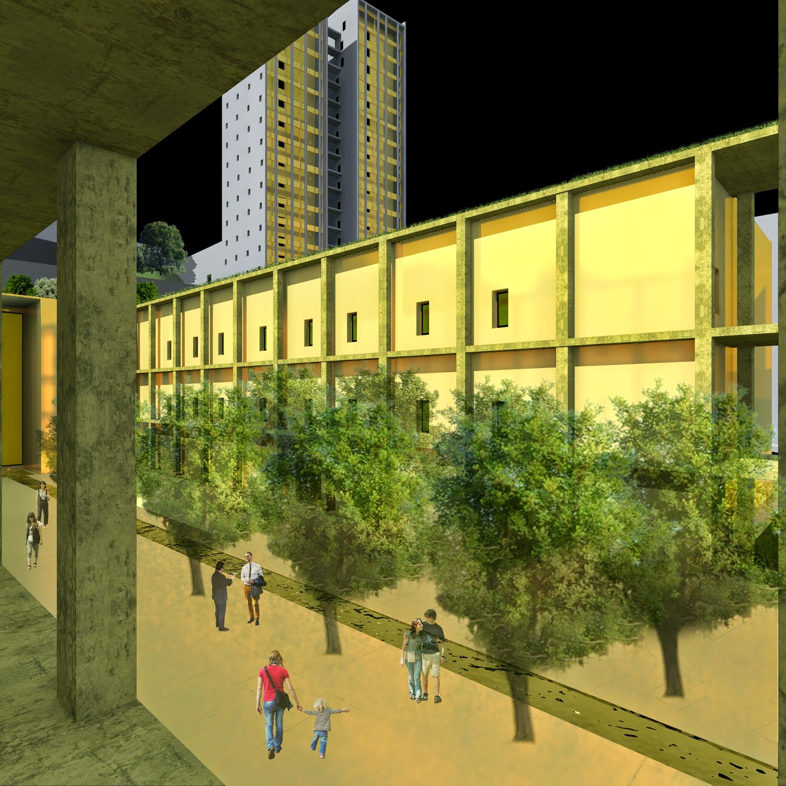 3d+A: Render_Centro Commerciale