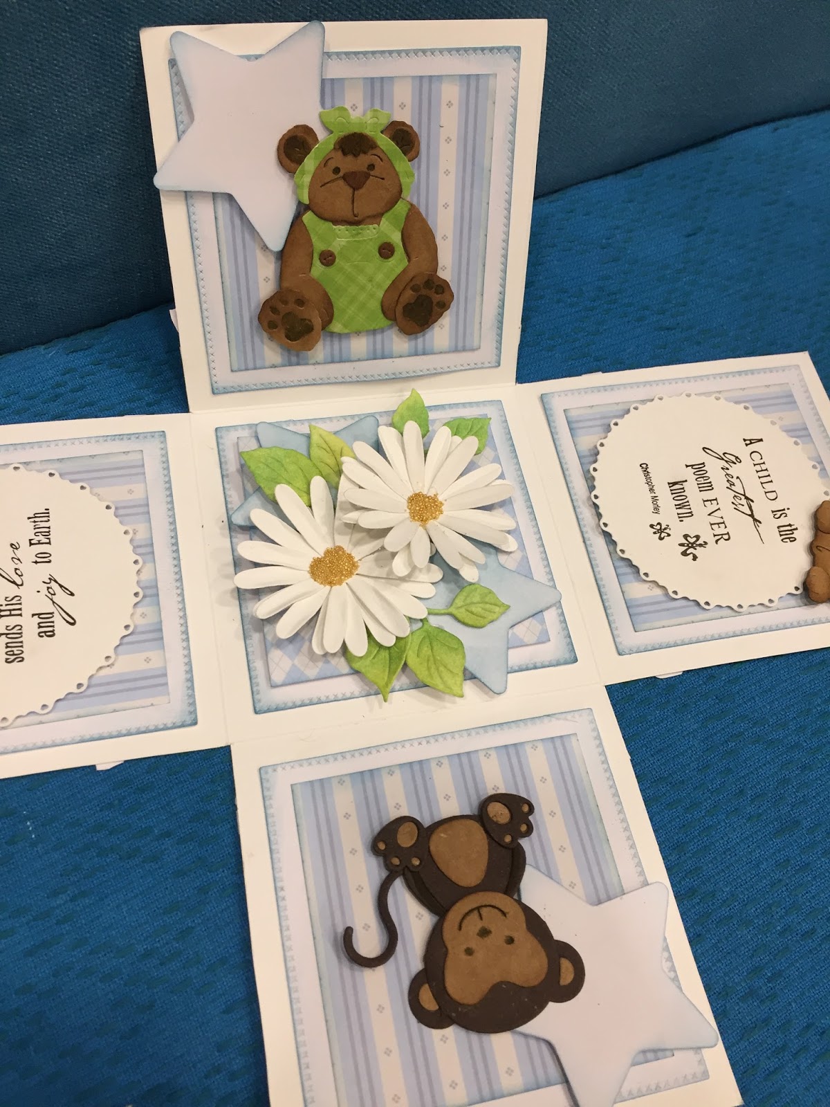 CottageCutz: Baby Boy Explosion Box card