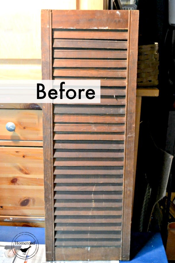 Vintage Green Shutter Shelf