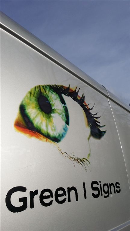 The Green I Signs Blog: Self adhesive van lettering complete with full ...