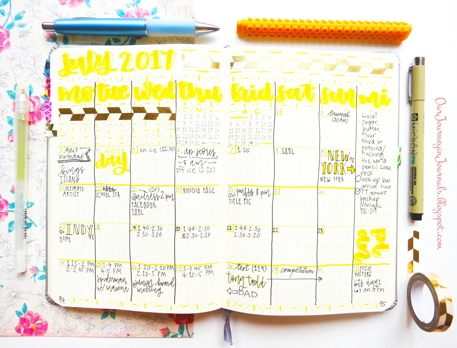 Our Journey in Journals: August 2017 Bullet Journal Setup (Back to School)