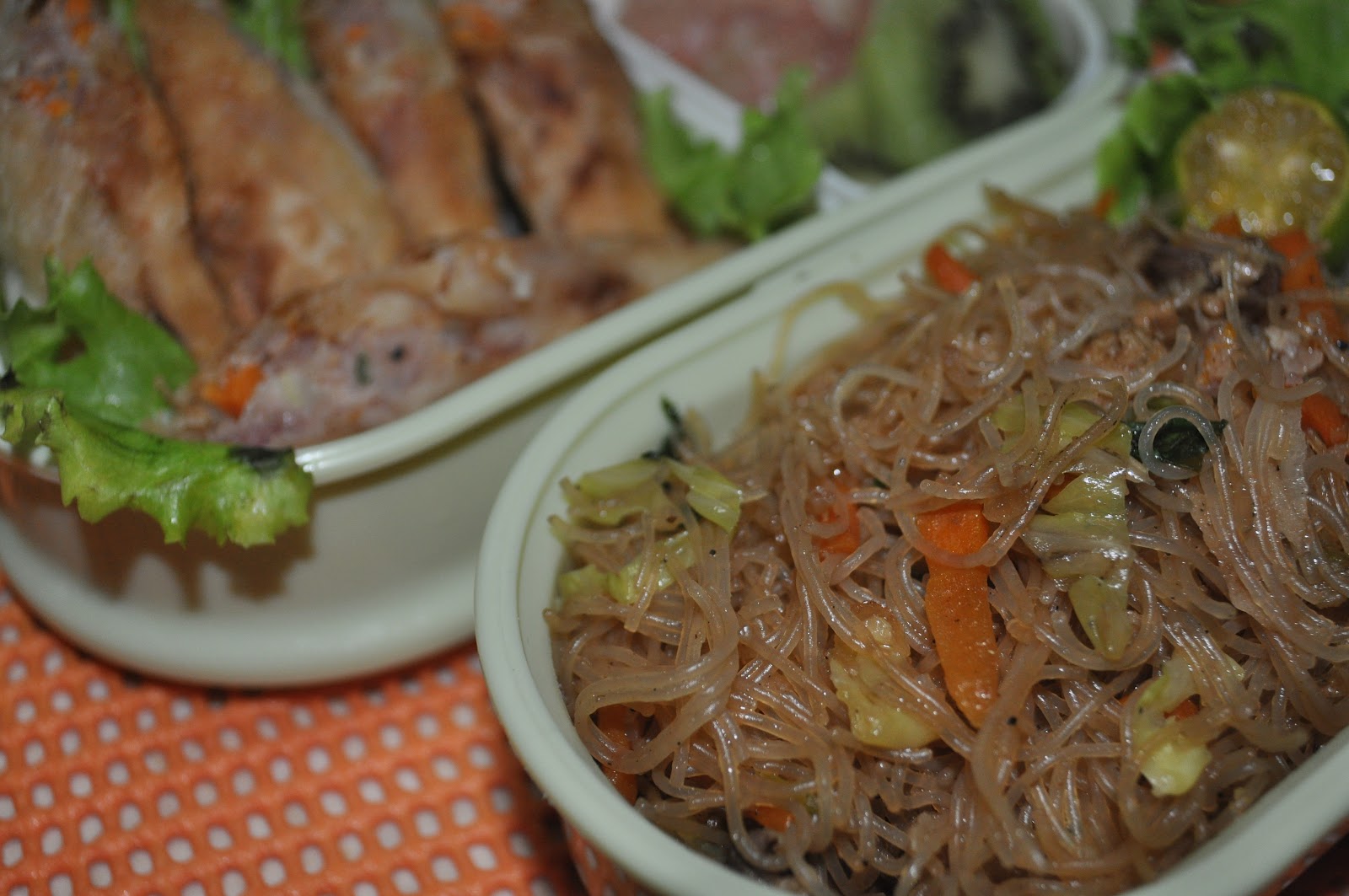 A Boxed Meal: #33 - Pancit and Lumpia for Lunch