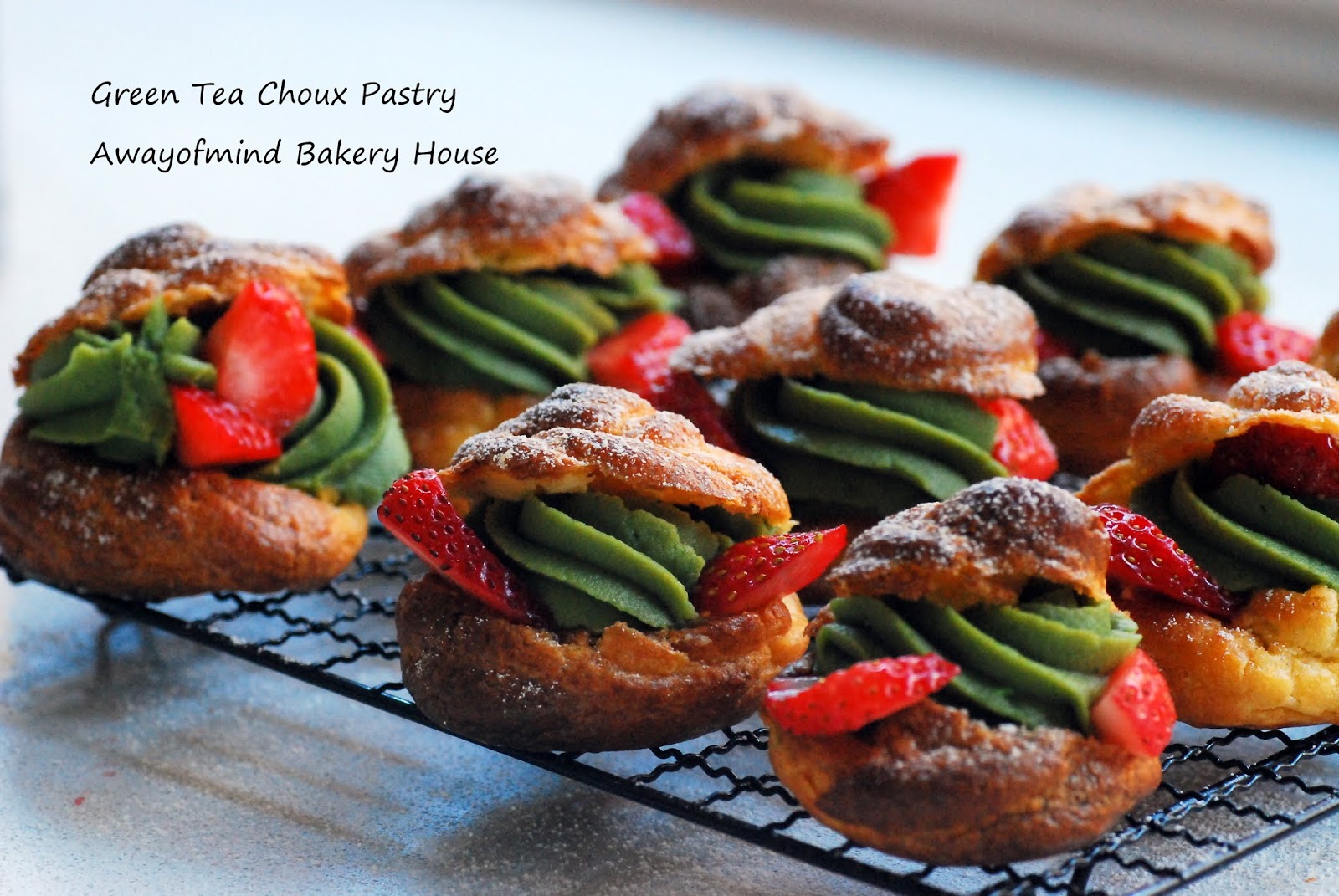 Awayofmind Bakery House: Green Tea Choux Pastry 抹茶泡芙