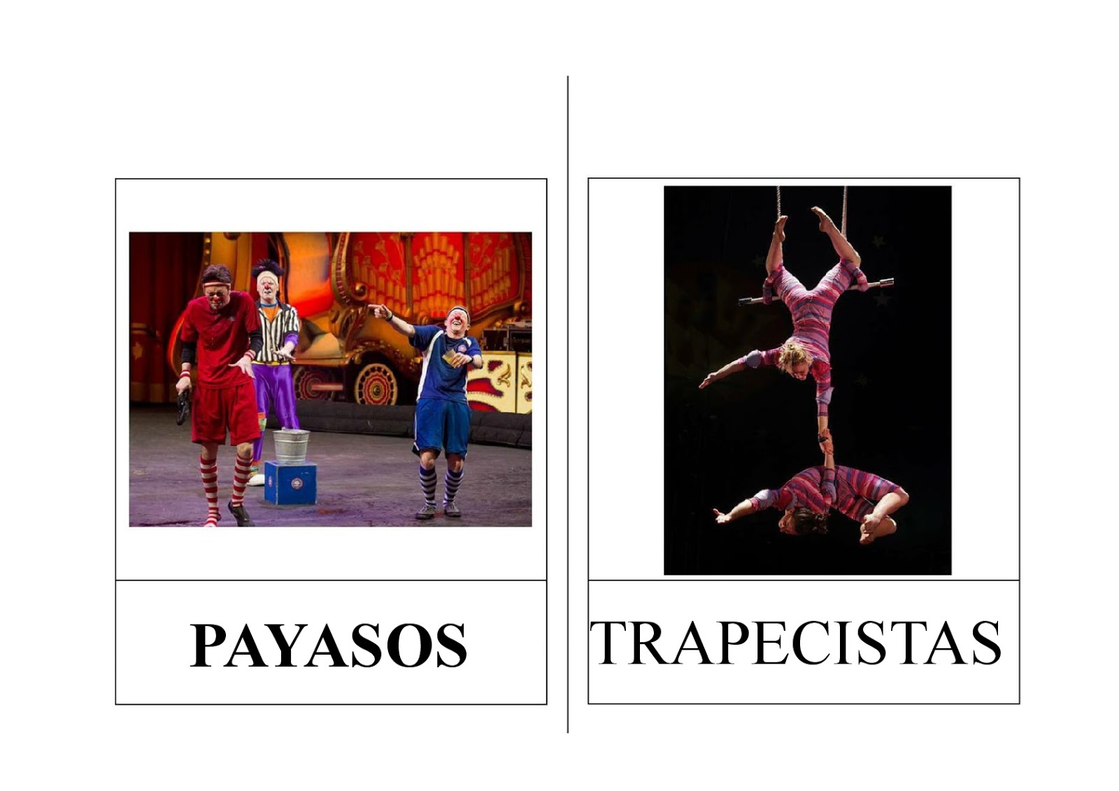 LAS ROQUERAS: TARJETAS VOCABULARIO "EL CIRCO"