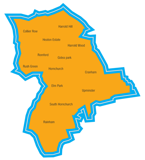 Havering London Map Region | Map of London Political Regional