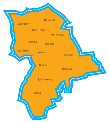 Havering London Map Region | Map of London Political Regional