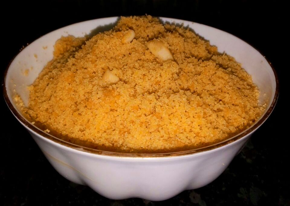 Sweet Puttu / Rice flour in Jaggery - Bhojana Recipes