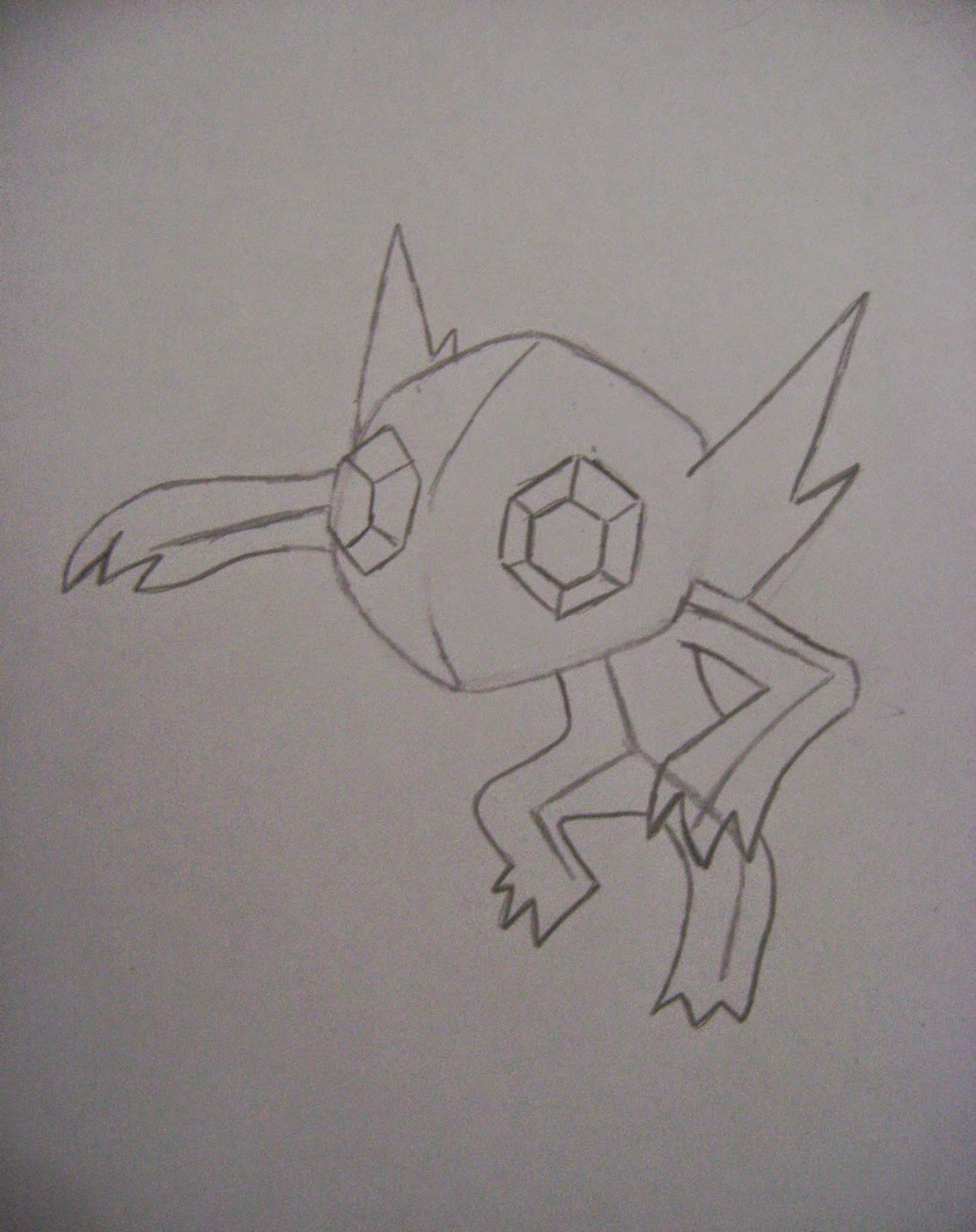 Tutorial de Desenho Sableye + Mega Sableye