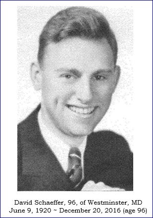 Dayhoff Soundtrack: David Schaeffer, 96, of Westminster, MD June 9 ...