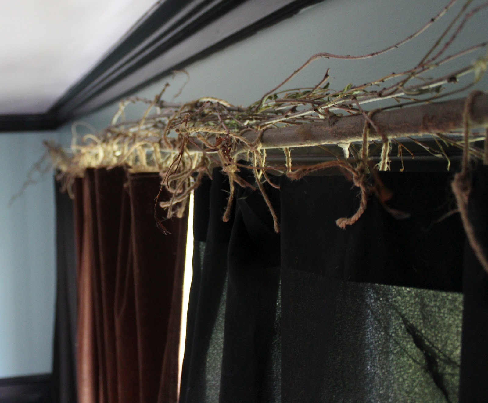 The Queen Of Re: Tree Branch Curtain Rod