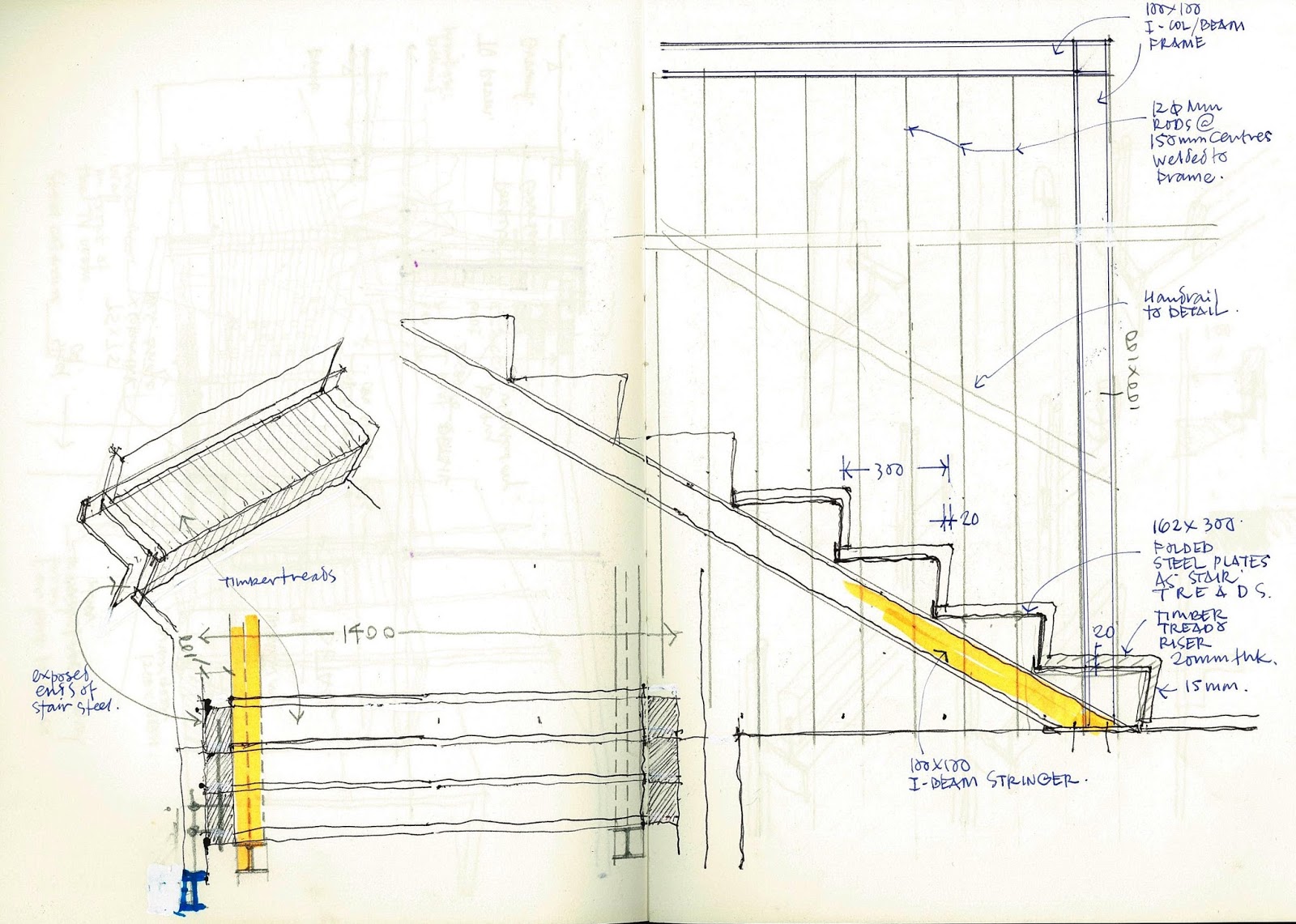 lines on paper: Work sketches - up stairs down stairs