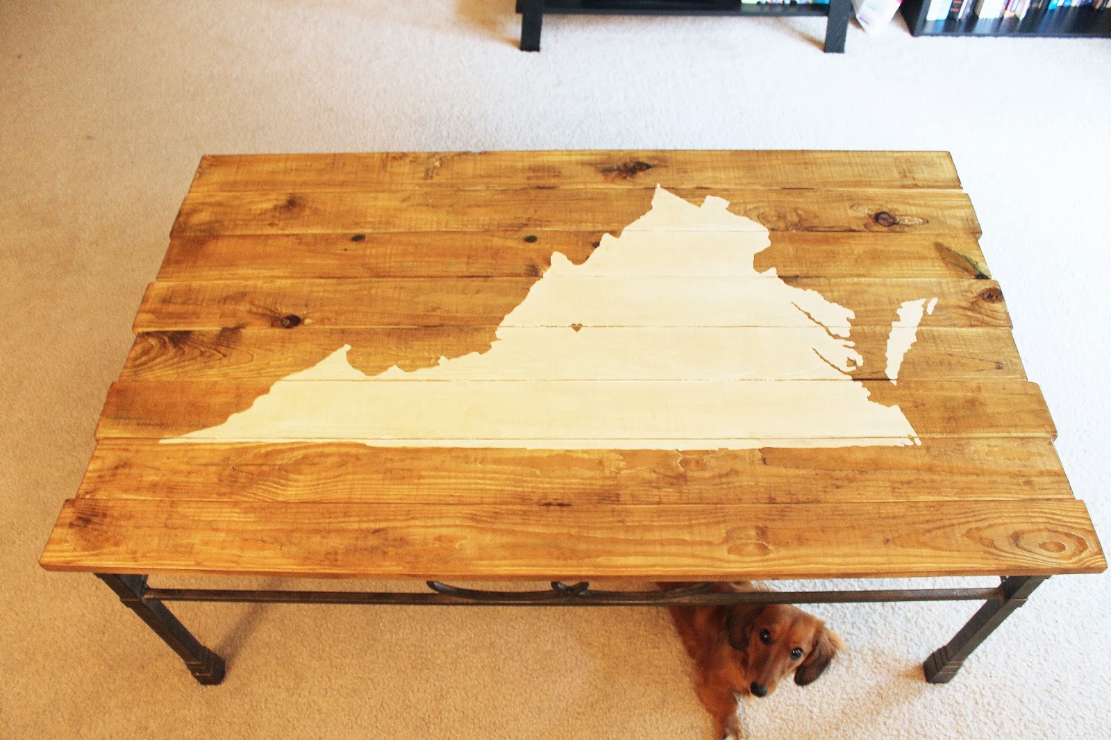 The Ink & Anchor: DIY Virginia Silhouette Wood Table