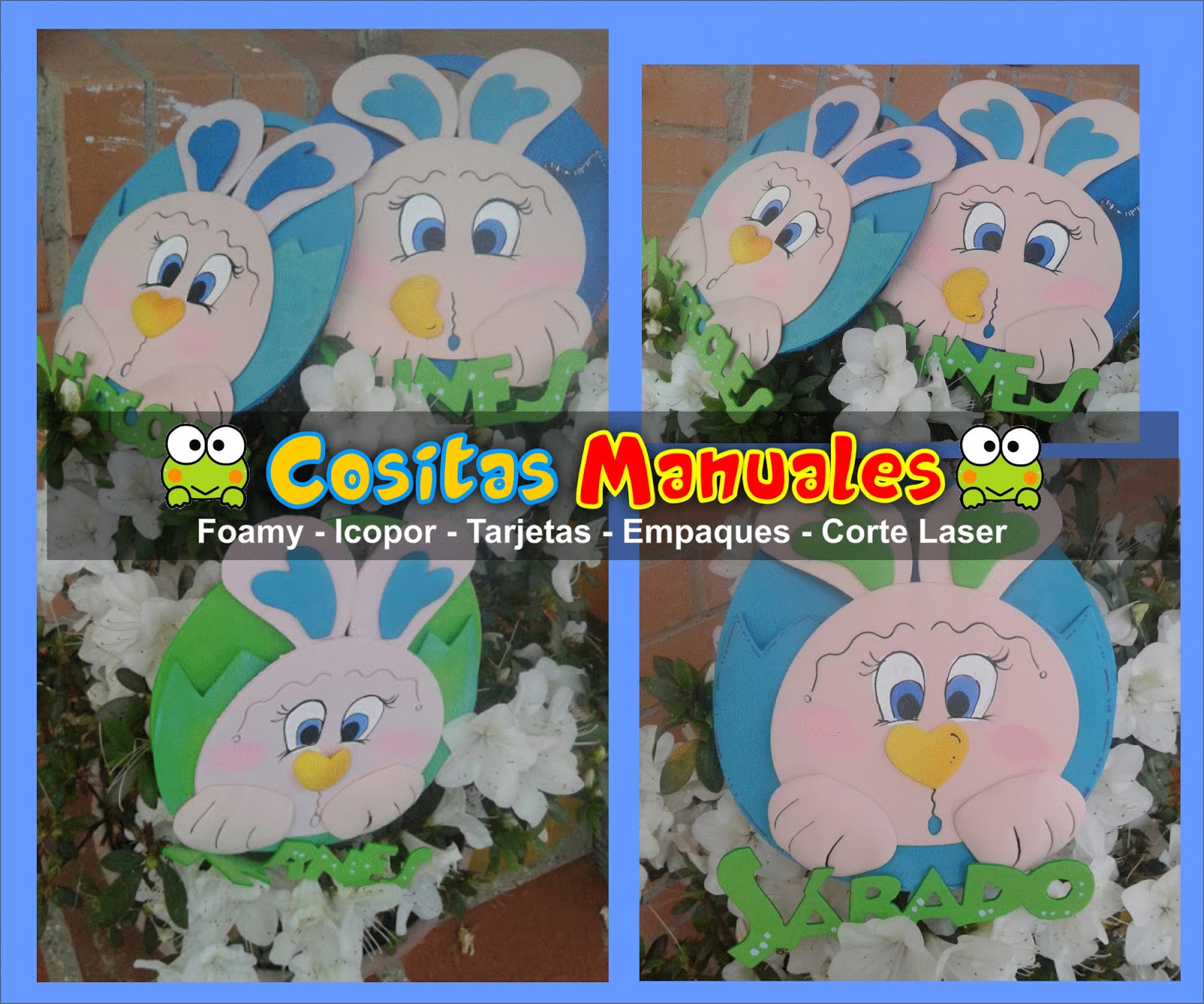 Conejos en Foamy o Goma Eva - Lili Daza Diseño