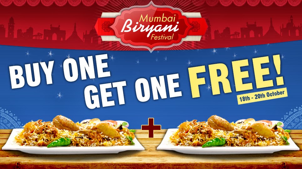 Offers Dhamaal - India: Foodpanda Offer -- Buy-1-Get-1 BIRYANI FREE