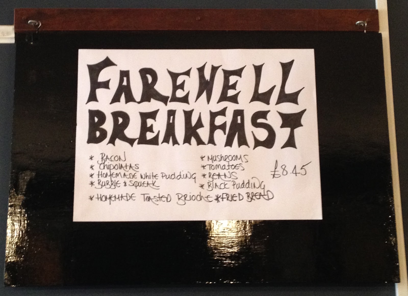 The Fry up Inspector: Jamie & Jacqui's farewell breakfast at House Cafe