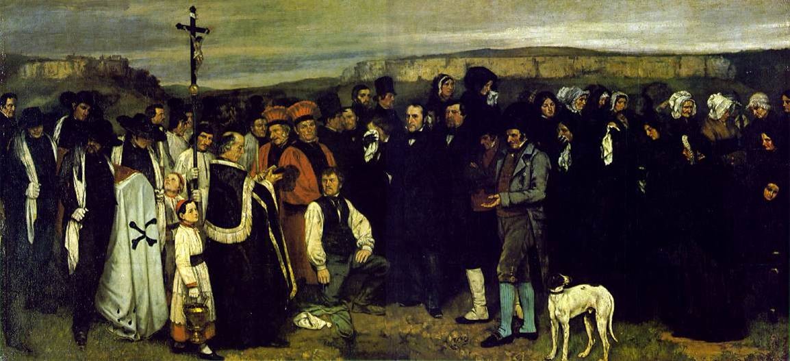 art every day: Gustave Courbet, A Burial at Ornans, 1849-50