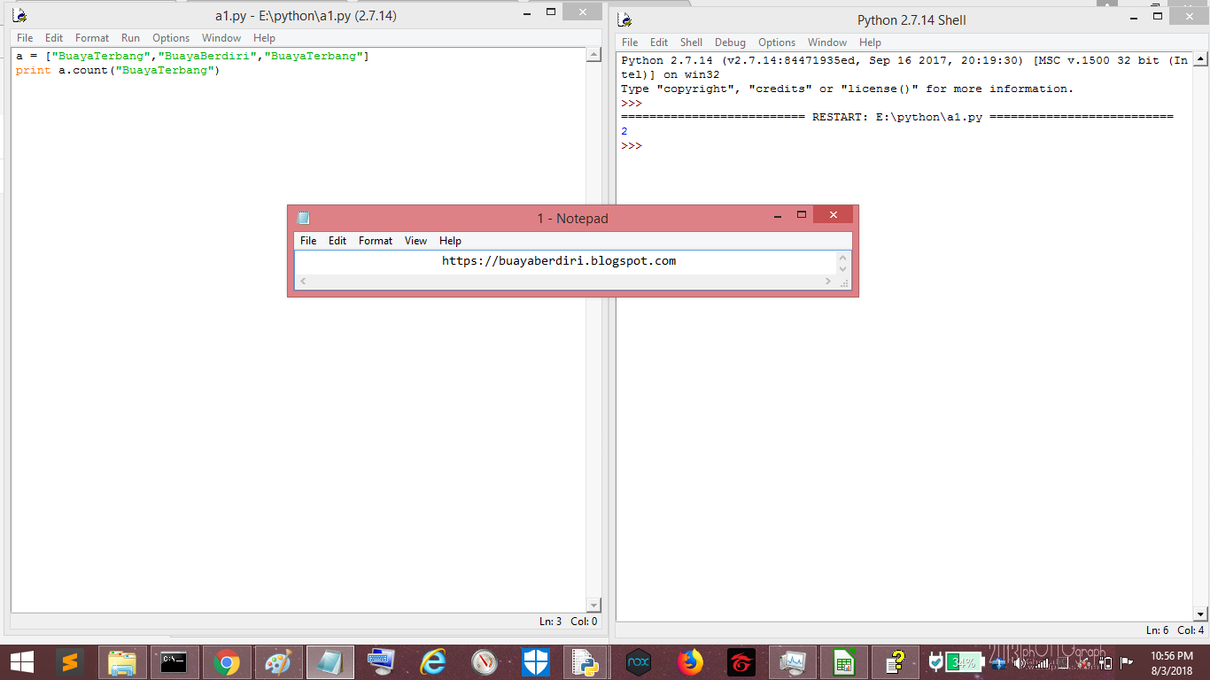 18.Belajar Bersama Python | list.count() in python