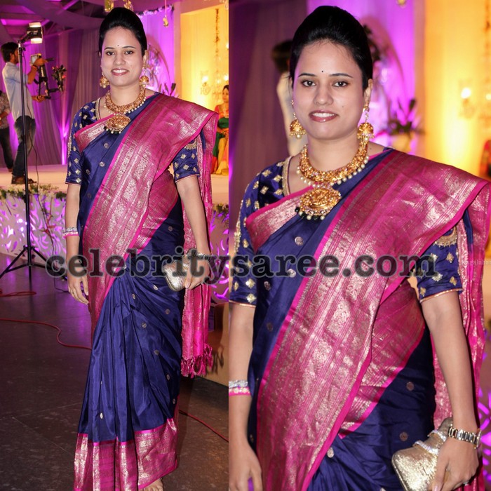 Heavy Border Wedding Silk Sarees - Saree Blouse Patterns