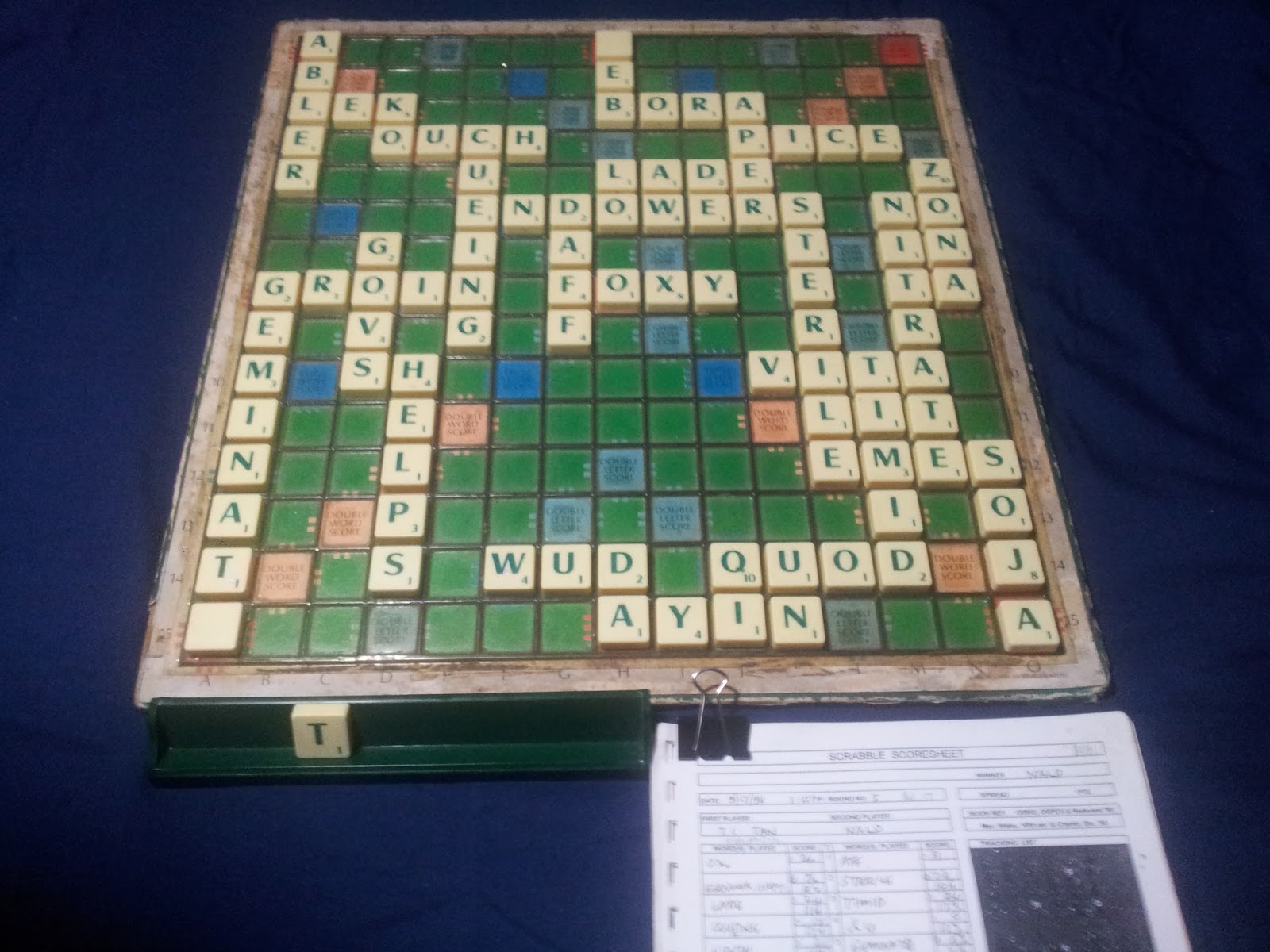 Scrabble: My First International Scrabble Tournament