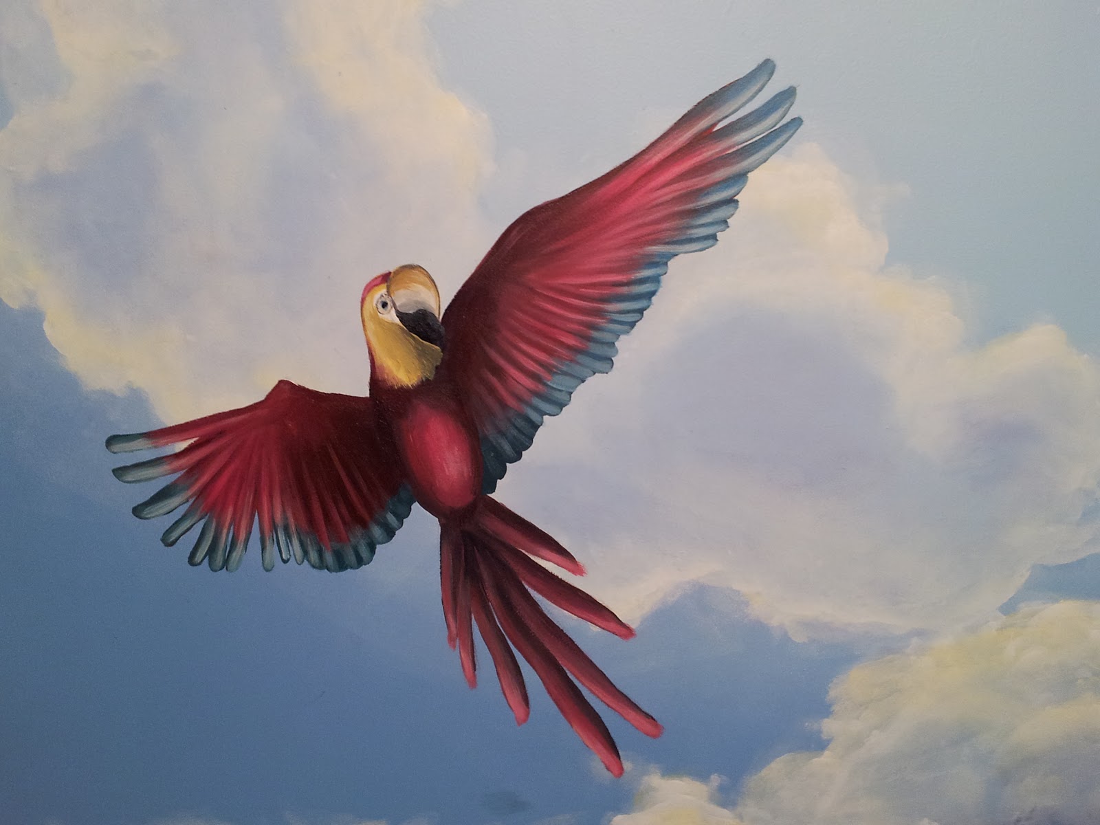 L STAR MURALS: Ceiling mural with birds, Chicago, IL