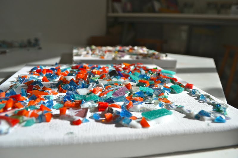 Glittering Shards | Mosaic scatter paintings for you to try!