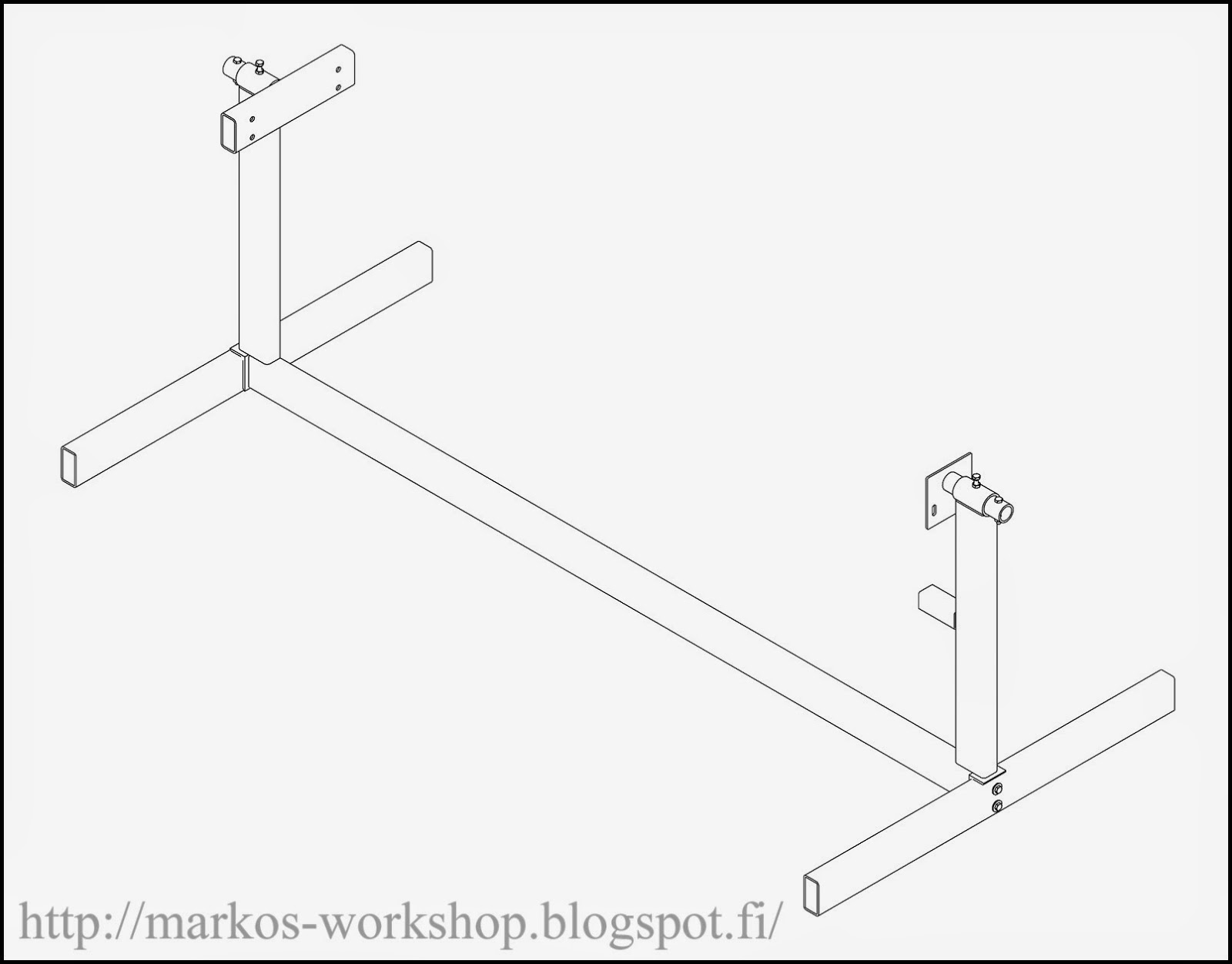 Marko's Workshop: Rotisserie for my Bug's body and pan - '65 VW Typ-1