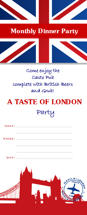 British Themed Party Invitations
