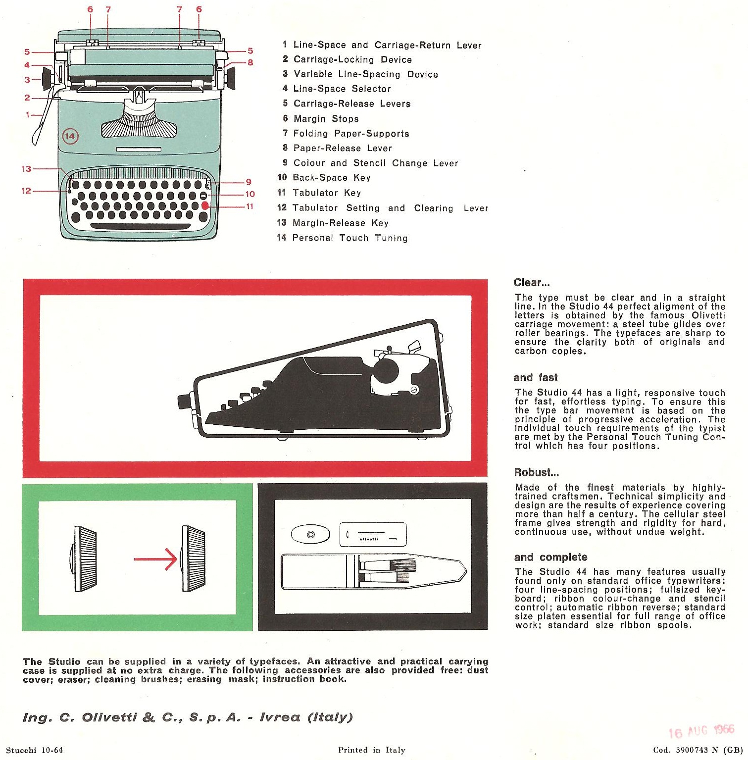 oz.Typewriter: Olivetti Studio 44 typewriter brochure