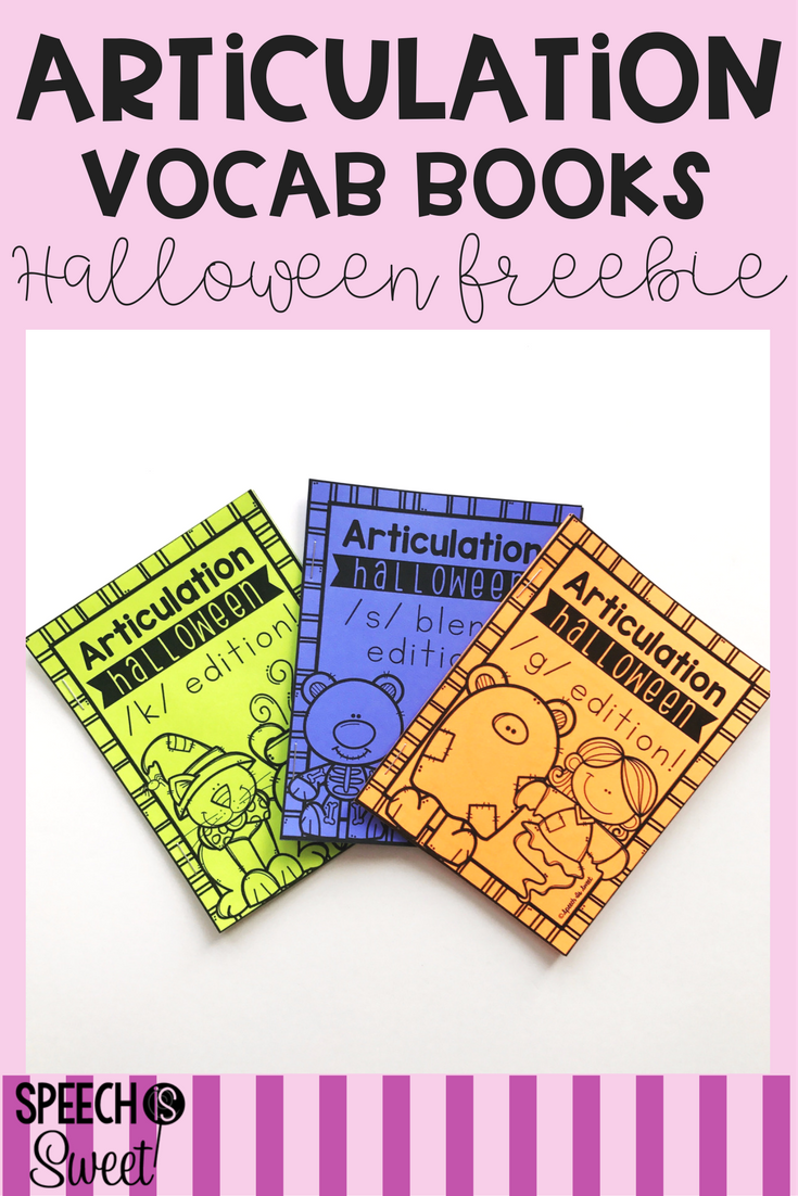 Halloween Articulation Vocabulary Books! {Freebie!} - Speech is Sweet