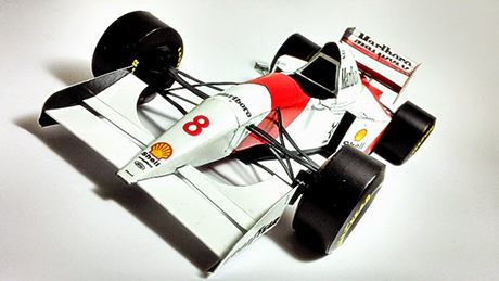 McLaren F1 MP4/8 Paper Model | Paperized Crafts