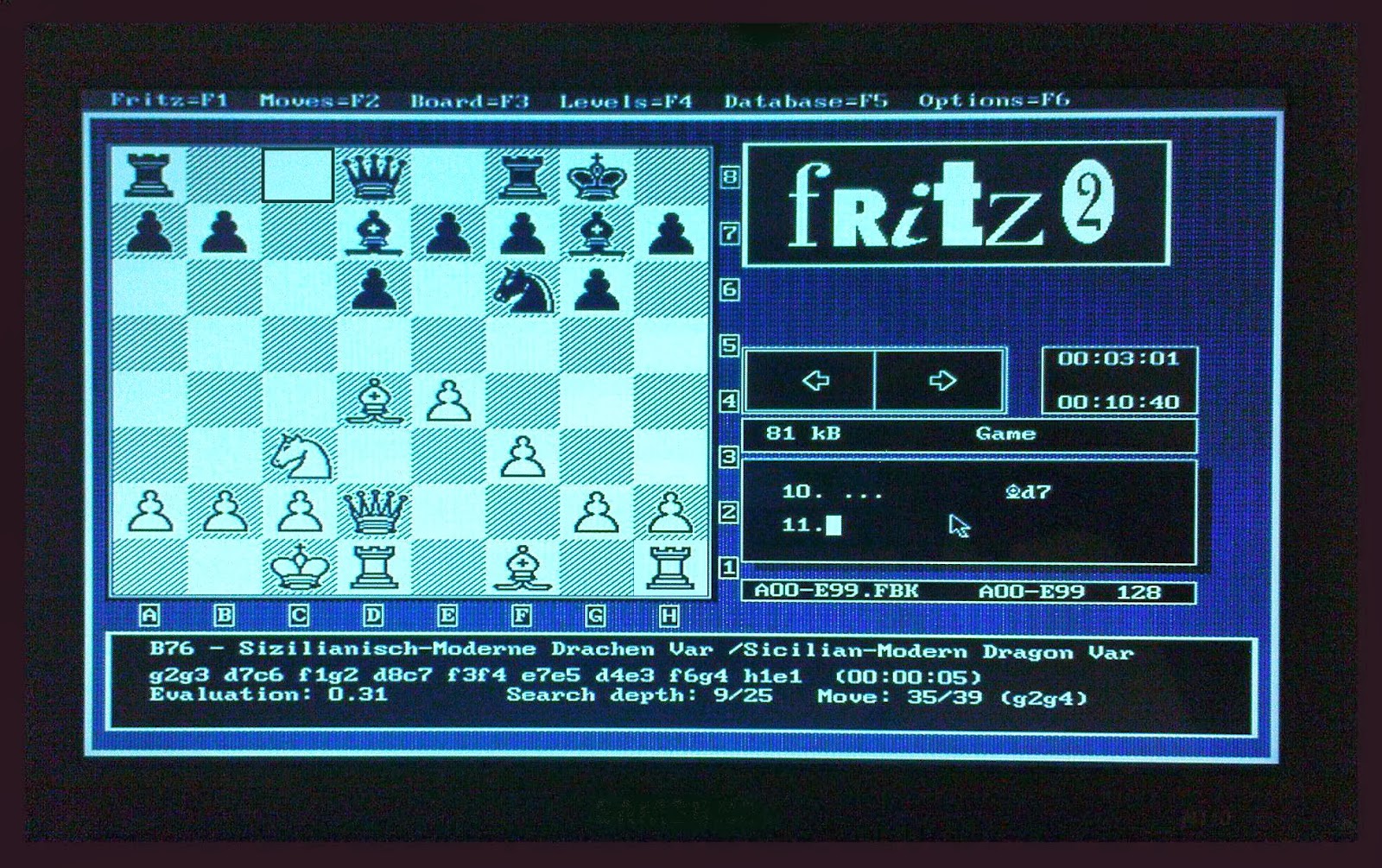 SZACHY: Chess Match 2011 - Leszek Kropisz vs Fritz 2.51