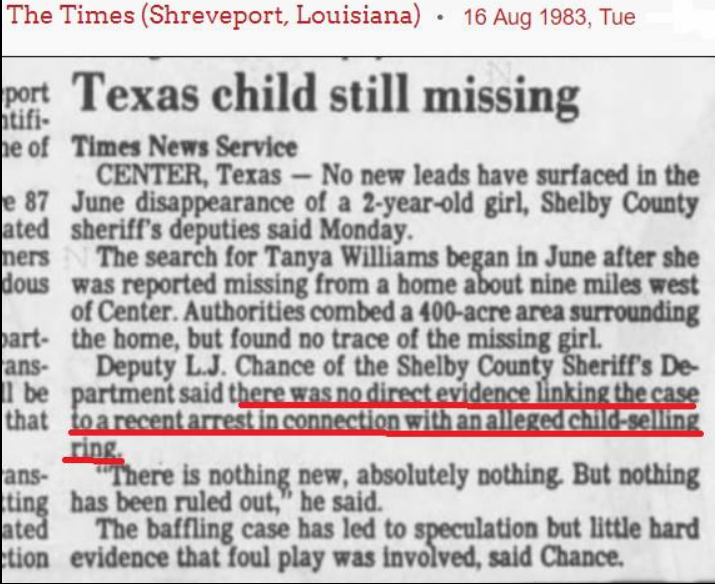 Missing Texas child Desiree Carroll