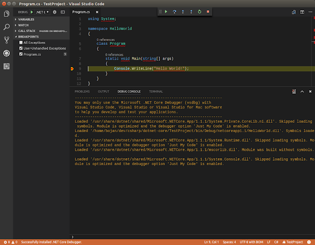 How To Run Net Core Console Application In Vscode On Ubuntu My Public Notepad