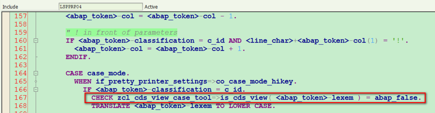 SAP ABAP Central: Bypass CDS view name case conversion in ABAP source ...