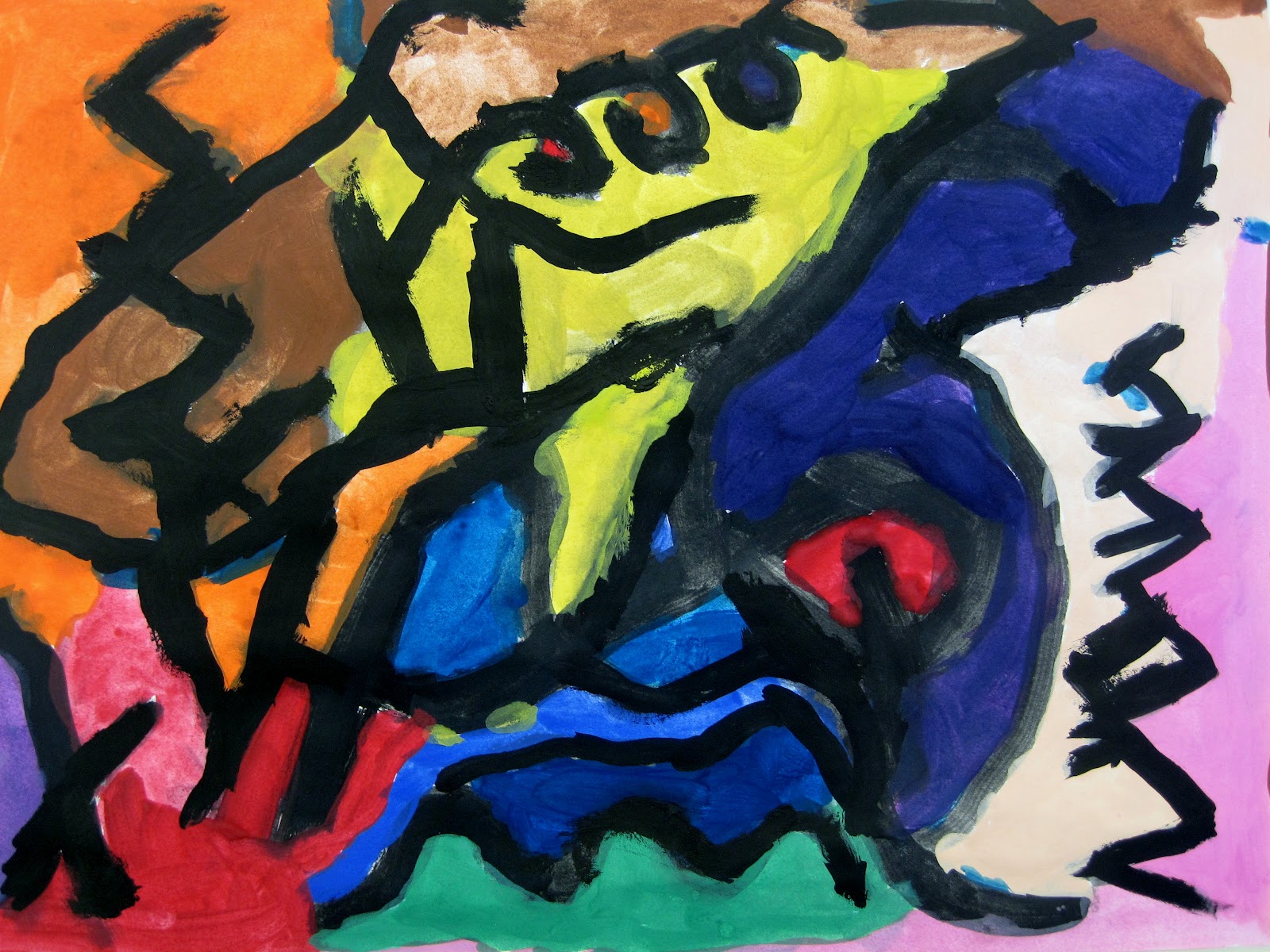 Barstow Art: Abstract Paintings by 4th Grade