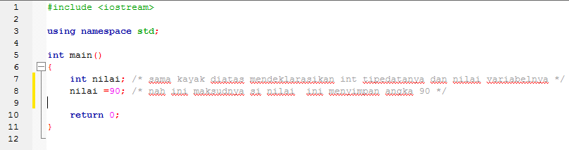 Deklarasi Variabel Bahasa Pemrograman C++ beserta contohnya ~ Coding ...