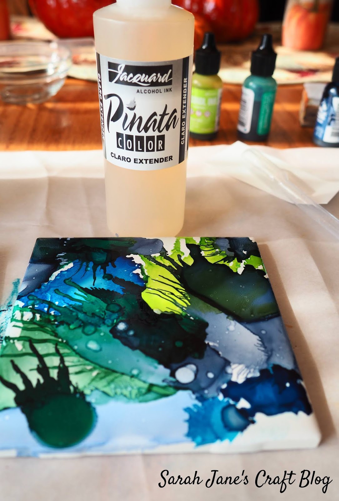 Alcohol Ink Splatter Tiles: Testing Rubbing Alcohol, Blending Solution ...