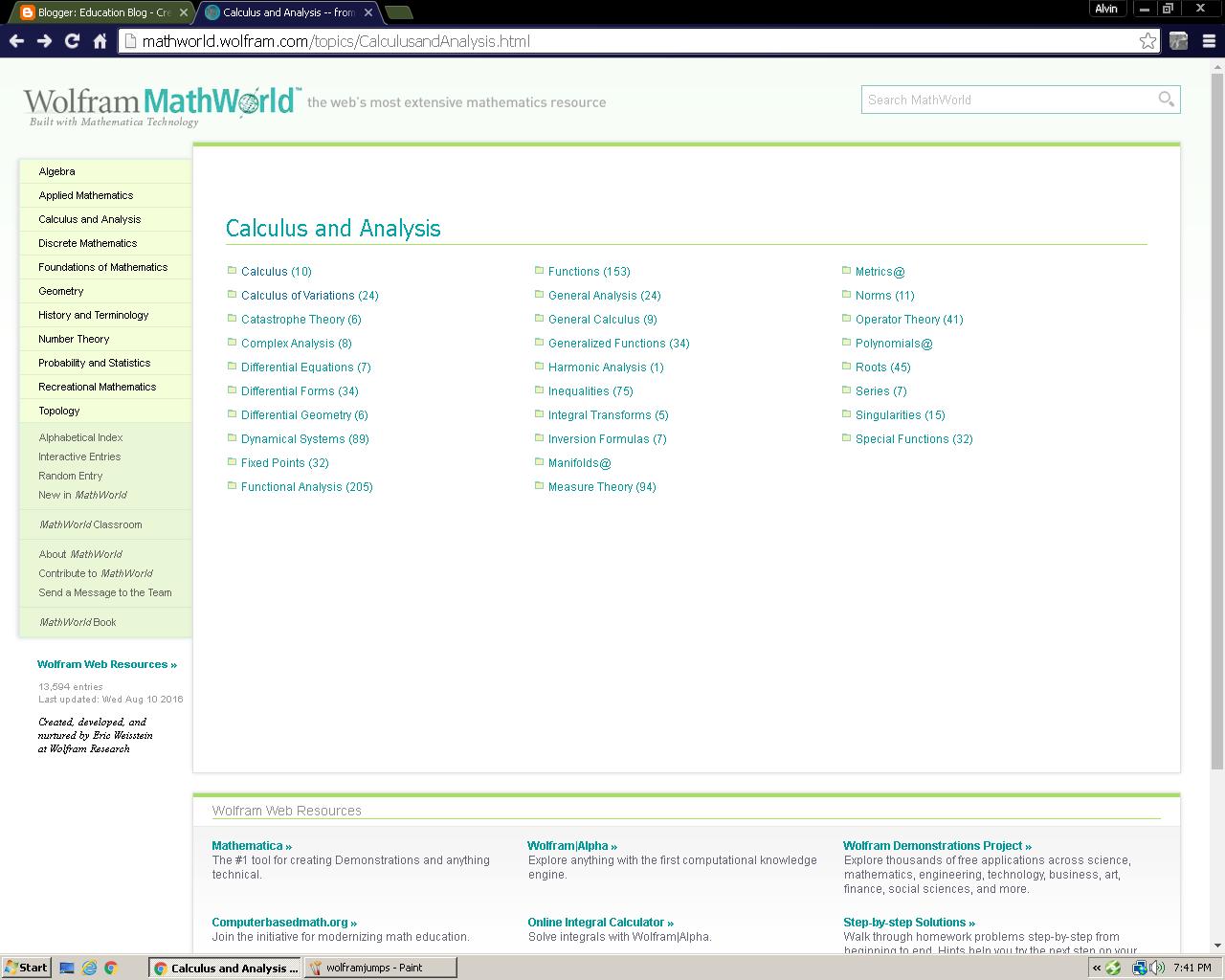"The Web's Most Extensive Mathematics Resource"- Wolfram Mathworld ...