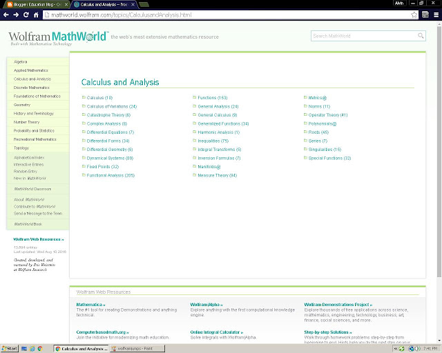 "The Web's Most Extensive Mathematics Resource"- Wolfram Mathworld ...