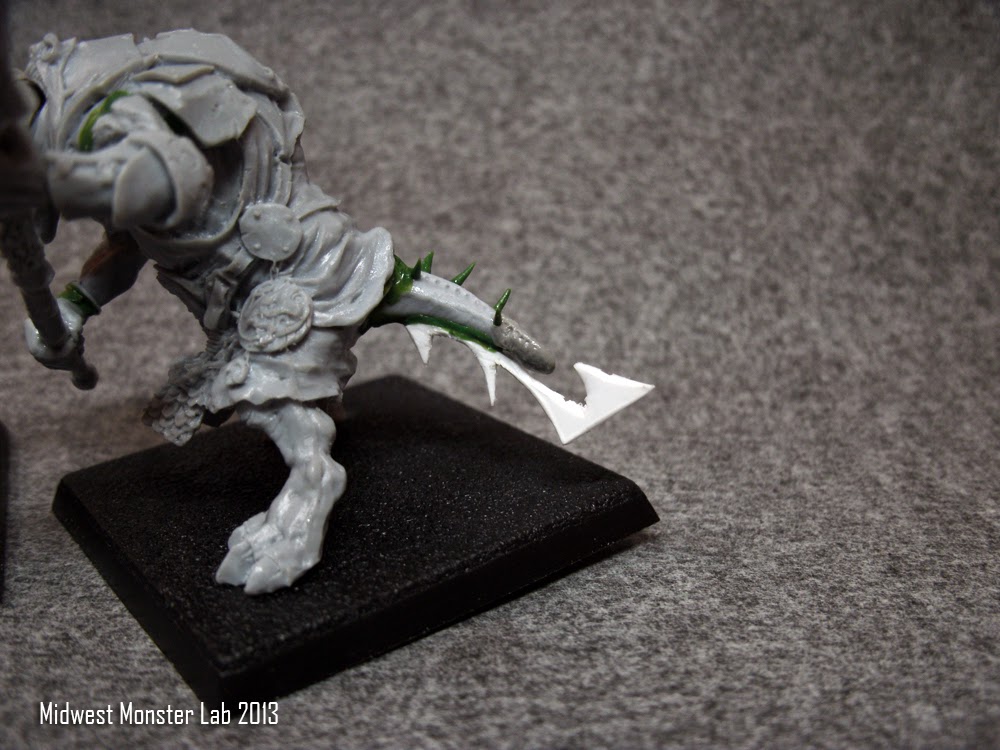 Monster Lab Miniatures: Update: Fimir Helmet and Tail Conversions