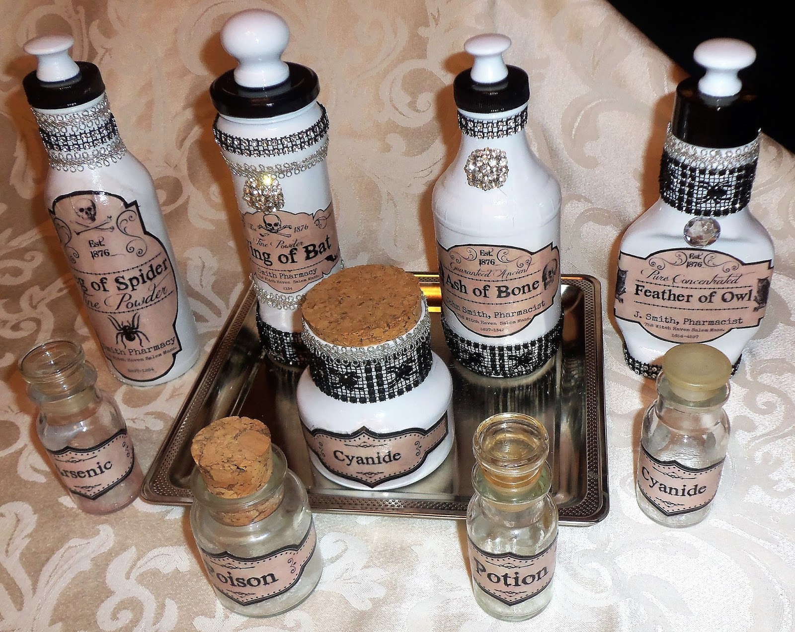 DEBBIE-DABBLE BLOG: Potion Bottles for Halloween, Part 1!!!