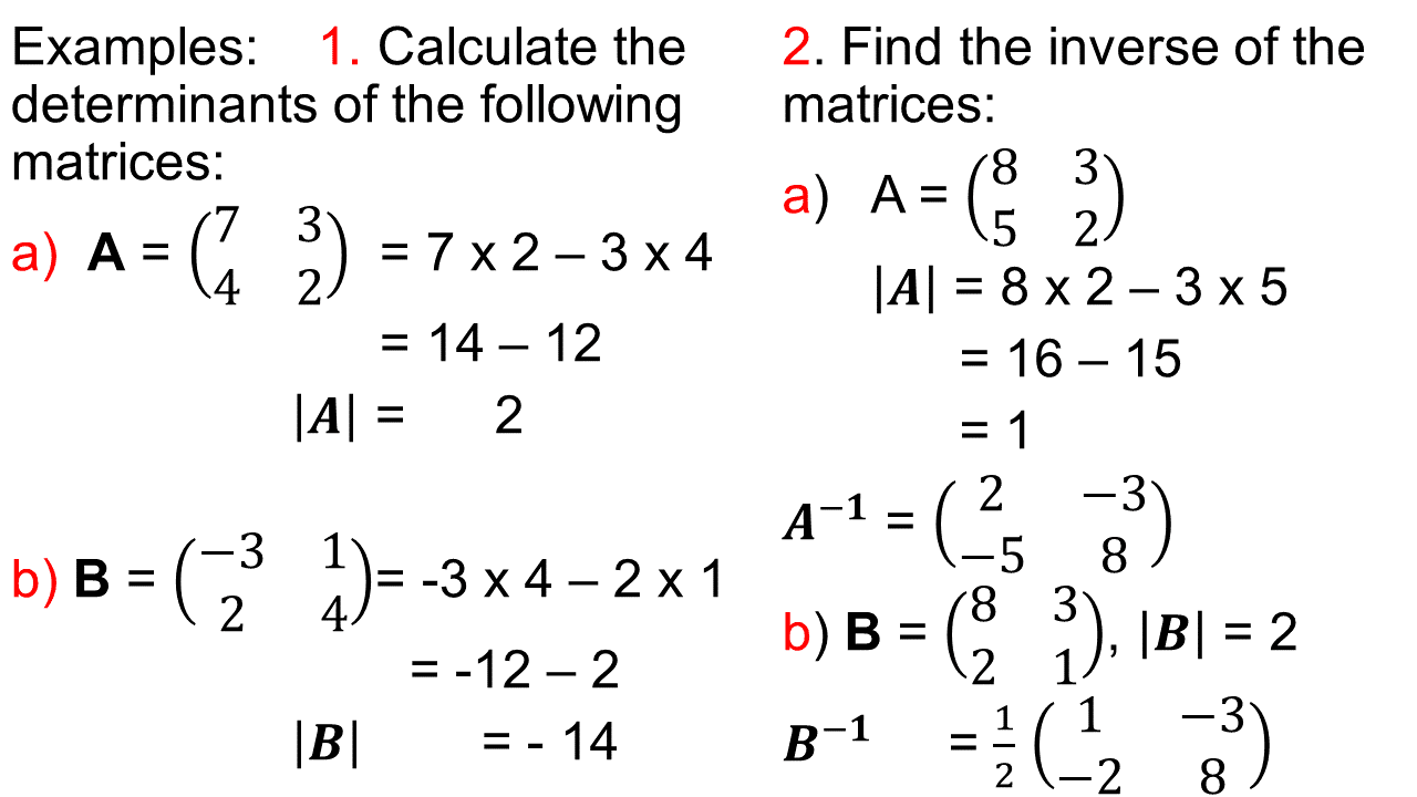Math 10: CHAPTER 5: MATRICES