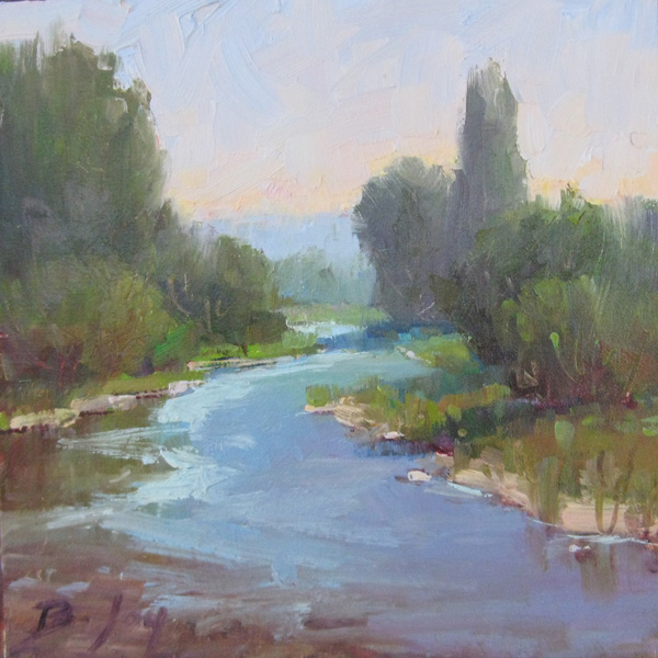 Palette Knife Painters, International: River Water oil landscape daily ...