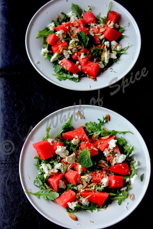 Niagara Falls in Pics and Watermelon Salad with Arugula and Goat Cheese